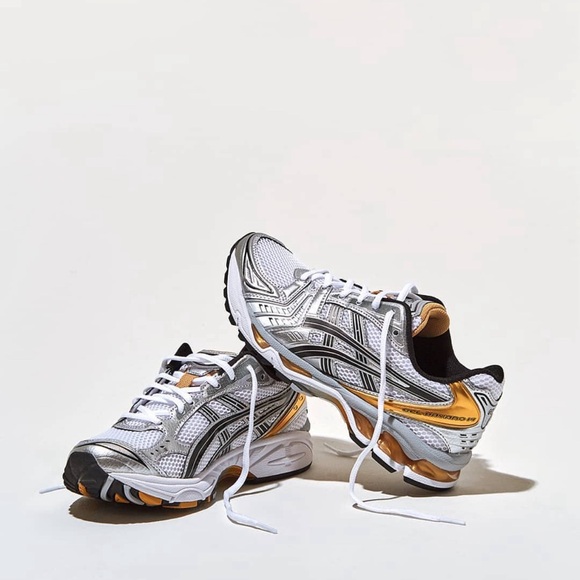 Asics | Shoes | Womens Asics Gelkayano 4 White Pure Gold | Poshmark